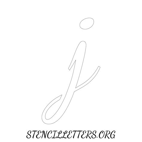 5 Inch Free Printable Individual 133 Cursive Lowercase Letter Stencils
