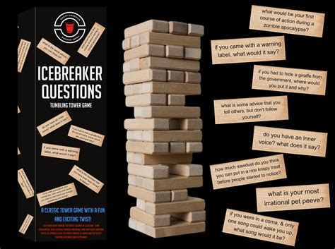 Icebreaker Questions Tumbling Tower Game™ North American Weekend