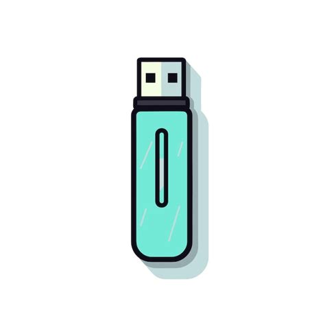 Premium Vector A Blue Usb Stick Sitting On Top Of A White Surface