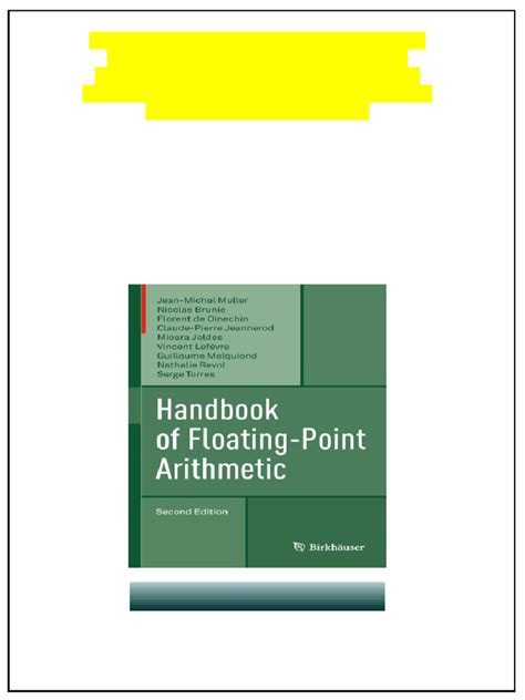 Handbook Of Floating Point Arithmetic 2nd Edition Jean Michel Muller Nicolas Brunie Florent De