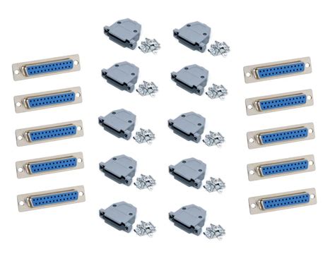 Esptronics 10 Pcs Db25 Connector Female And Female 25 Pin Electrical