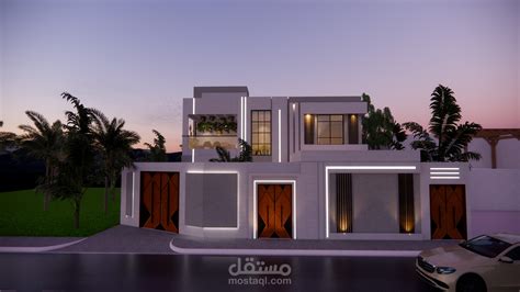 تصميم واجهه فيلا مودرن دورين مستقل