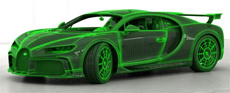 布加迪chiron Pur Sport 2021 3d模型 149 Obj Unknown Max Fbx Dwg Free3d