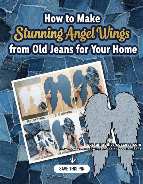 How To Make Stunning Angel Wings From Old Jeans For Your Home