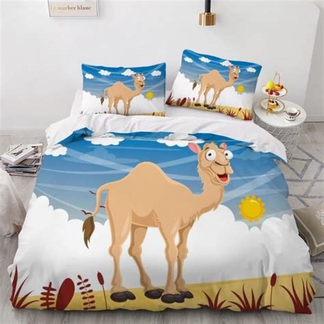 Housse De Couette 220X240 Alpaga De Dessin Animé Parure De Lit Adultes
