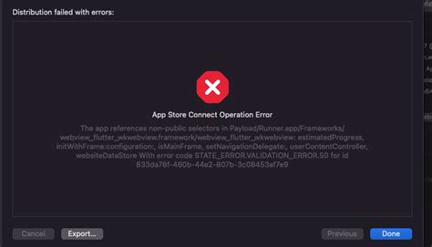 Webview Flutter Getting Webview Flutter Wkwebview Error When Uploading The Application To The