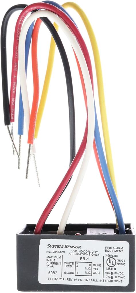 System Sensor Pr 1 Epoxy Encapsulated Spdt Relay With Activation Led