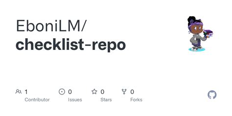 Github Ebonilmchecklist Repo