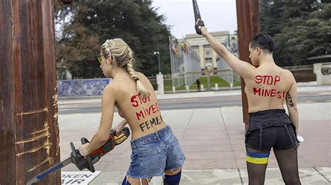 Протест Femen в Женеве у здания ООН девушек отпустили через два дня
