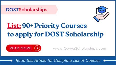 Dost Scholarships 2024 Owwa Scholarships