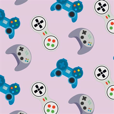 Seamless Pattern Video Game Gadget And Joypad Vector Joypad Entertainment Device For Leisure