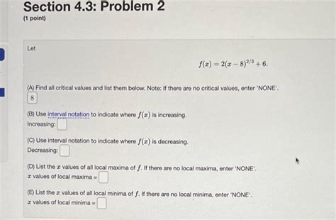 solved section 4 3 problem 3 1 point consider the