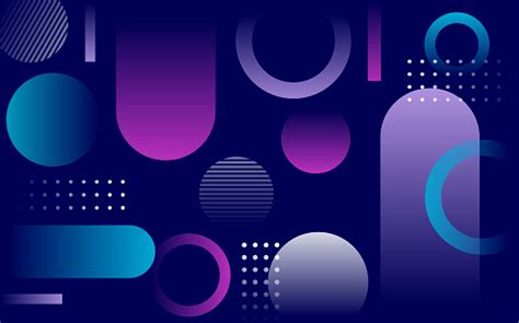 블루 현대 기하학적 배경 색상 그라디언트가있는 복고풍 그래픽 하프톤 요소 디자인 요소에 대한 스톡 벡터 아트 및 기타 이미지 디자인 요소 반원 배경 주제 Istock