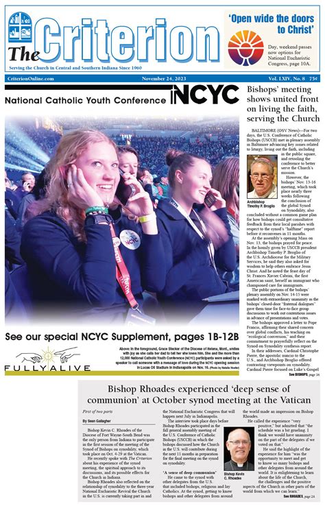The Criterion Is Honored As Nations Best Weekly Catholic Newspaper
