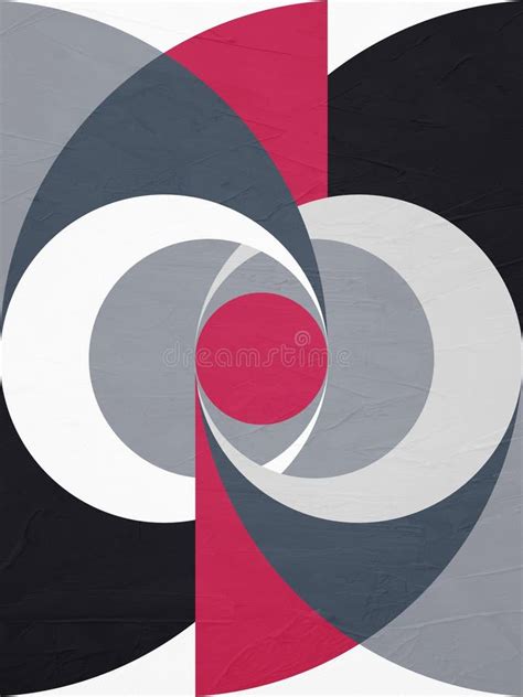 Abstract Art Of Textured And Colorful Geometric And Minimalist Shapes Stock Image Image Of