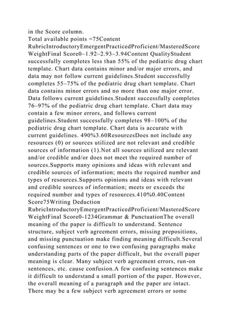 School Of Nursingmn580 Unit 5 Assignment Pediatric Drug Cdocx