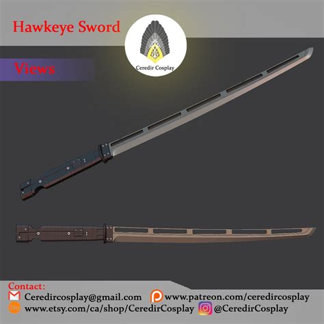 Hawkeye Sword Ronin Sword 3d Digital File Etsy