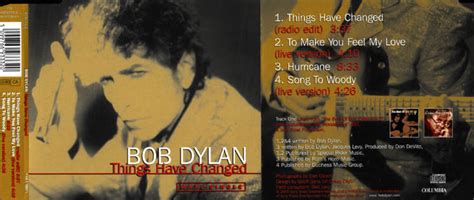 Bob Dylan Things Have Changed CD Single