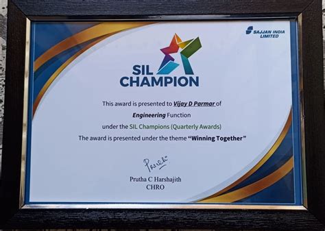 Vijay Parmar On Linkedin Rewardsandrecognition Sajjanindialtd Cvc Siichampion