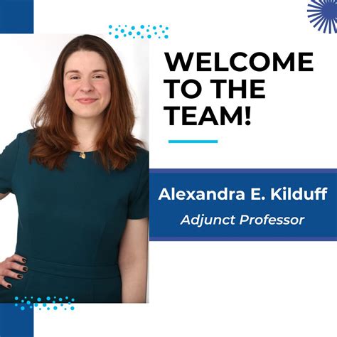 The Center For Social Justice Welcomes Alexandra E Kilduff As Adjunct