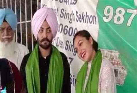 Newly Married Couple Of Ludhiana Reached The Site Of Agitation Started