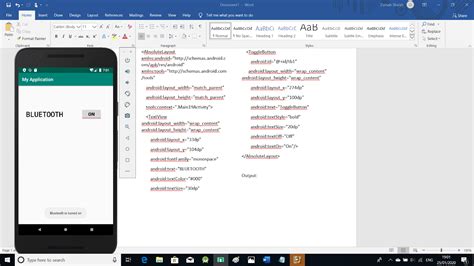 Write A Program To Create A Toggle Button To Display The Onoff Bluetooth On The Display Screen