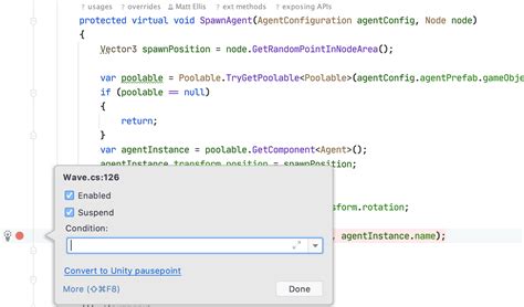 Introducing Pausepoints For Unity In Rider 2020 2 The NET Tools Blog