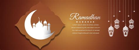 Religious Ramadan Kareem Islamic Festival Banner And Background Design