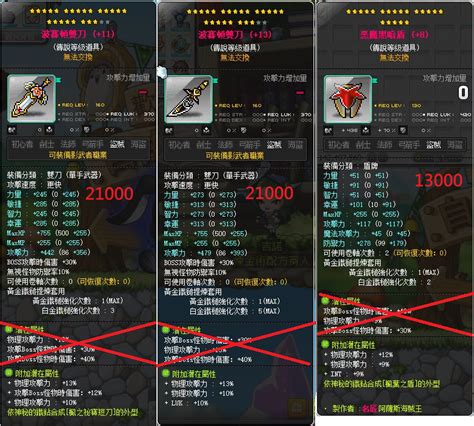新楓之谷道具 【零式】雙傳23星白5 神秘拳套神秘短刀波賽頓雙刀黑暗盾仙扇三物破斜部 8591寶物交易網