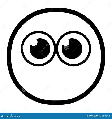 Isolated Surprised Monochrome Emoji Icon Stock Vector Illustration Of