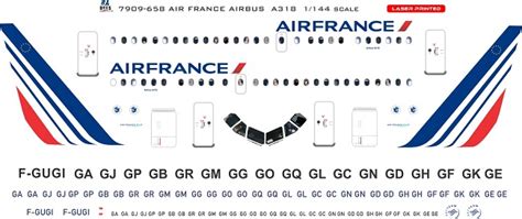 8aDecs Decals Catalogue AIR FRANCE AIRBUS A318