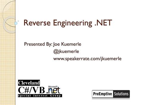 Ppt Reverse Engineering Net Powerpoint Presentation Free Download Id442652