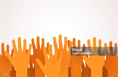 손을 발생합니다 자원 봉사 자선 단체 또는 투표 하는 개념입니다 Charitable Foundation에 대한 스톡 벡터 아트