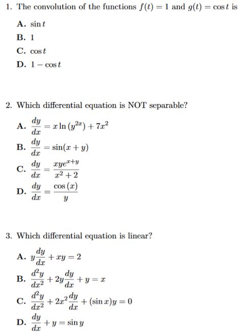 Solved 1 The Convolution Of The Functions Ft1 And