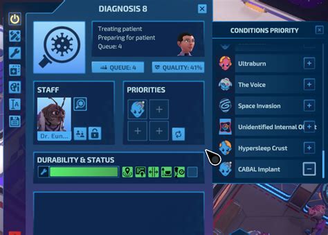 Ui Rework Disease List In Priority Screen For Treatment Rooms