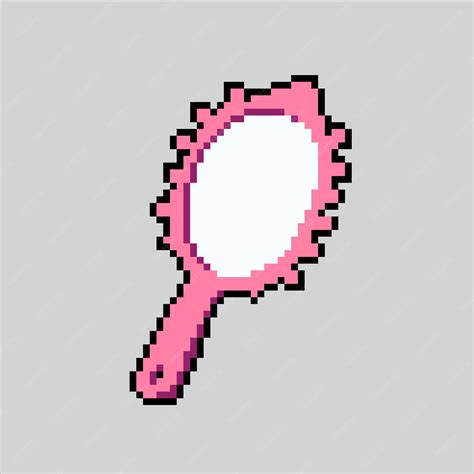 Premium Vector Pixel Art Illustration Mini Mirror Pixelated Hand