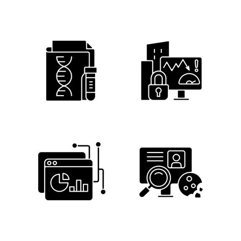 Sensitive Data Types Black Glyph Icons Set On White Space 3602636 Vector Art At Vecteezy