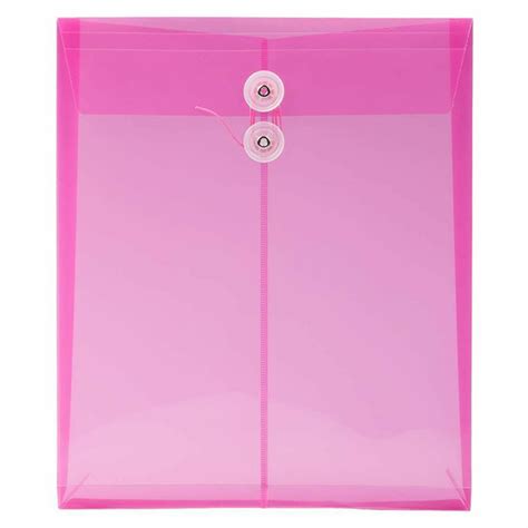 Jam Plastic Envelopes With Button And String Tie Closure Letter Open End