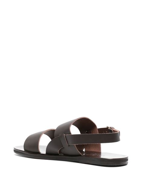 Ancient Greek Sandals Irodotos Flat Leather Sandals Brown Farfetch