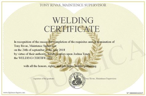 Welding Certificate