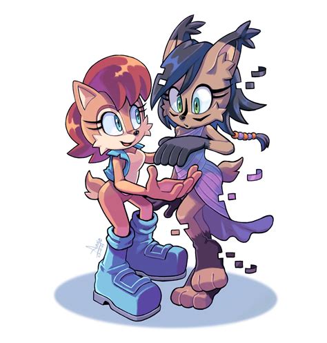281176 Safe Artistangiethecat Nicole The Holo Lynx Sonic