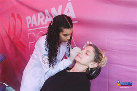 Acadêmicos Da Uningá Presentes Do Paraná Rosa Em Ação Uningá