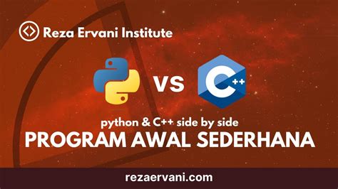 001 Python Vs C Side By Side Program Awal Sederhana Youtube
