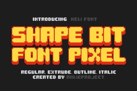 Shape Bit Font Free Font