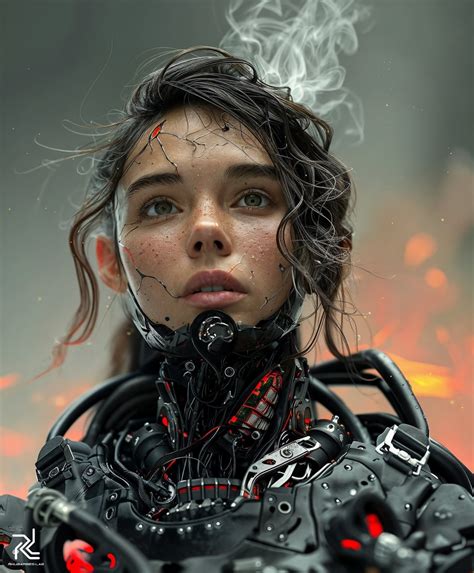 Rhubarbes Lab Rhubarbeslab Girls Beauty Portrait Beautiful Sexy Robot Mech Scifi Mecha
