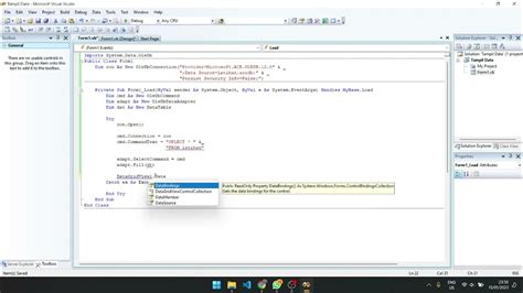 Tutorial Syntax Menampilkan Data Ms Access Vbnet Youtube