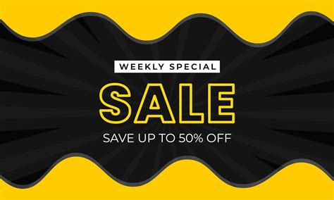 Weekly Sale Banner Design Template Sale Background Design Vector Special Offer Promotion