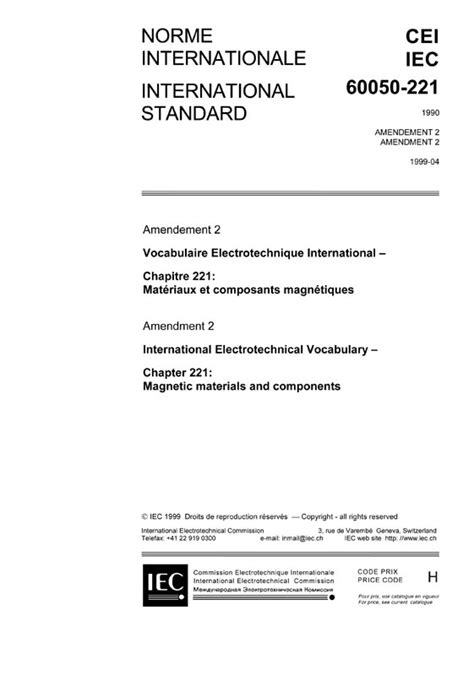 Iec 60050 221 1990 Amd2 1999 Iec Normen Vde Verlag