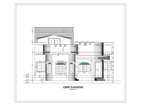 Residence Building 2d Elevation Dwg 52 Thousands Of Free Autocad