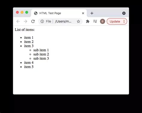 Comment Créer Une Sous Liste Dans Une Liste Une Liste Imbriquée En Html